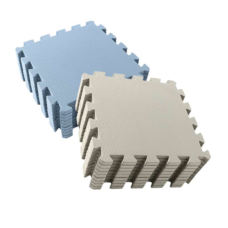 Kid'oh Foam play mat - 2 x 9 pieces - Rock/Dusty Blue